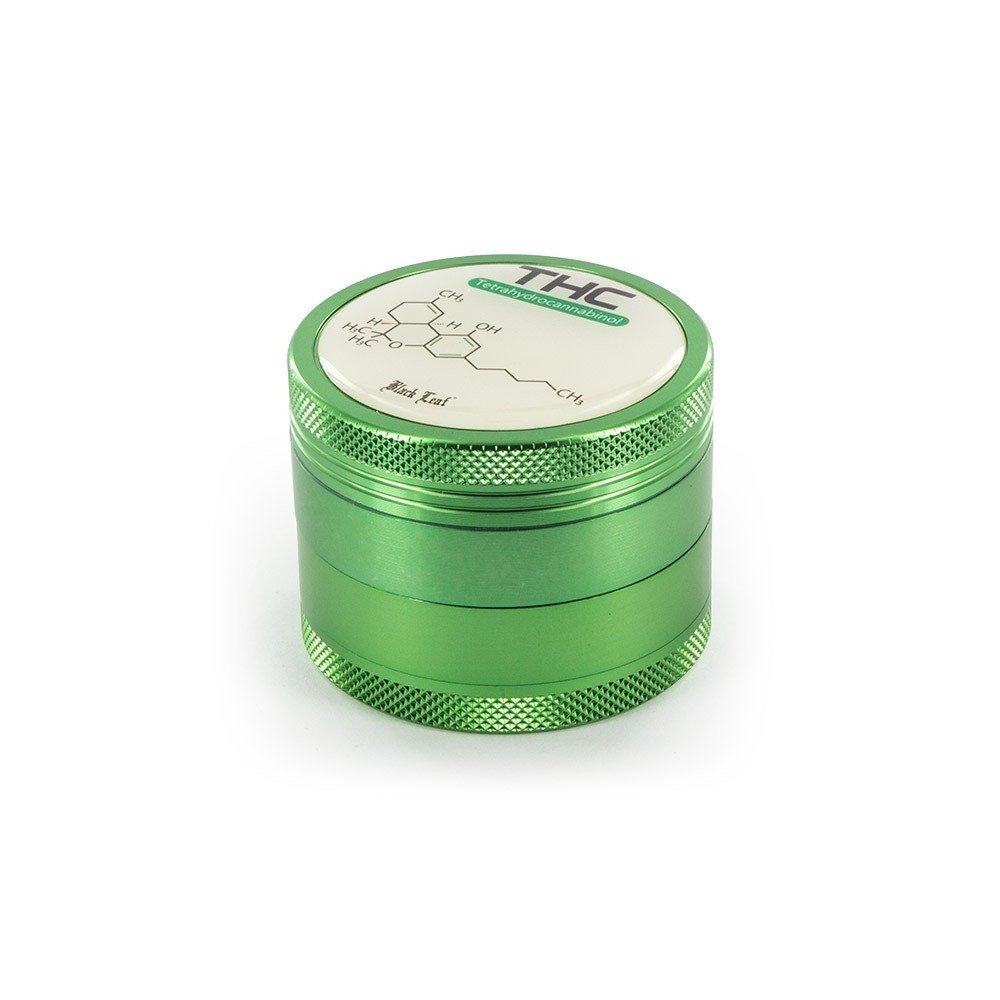 Black Leaf THC Weed Grinder aus Metall - Zativo